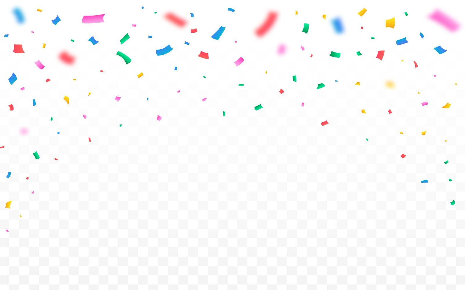 Colorful Party Tinsel Falling Vector - TemplateMonster