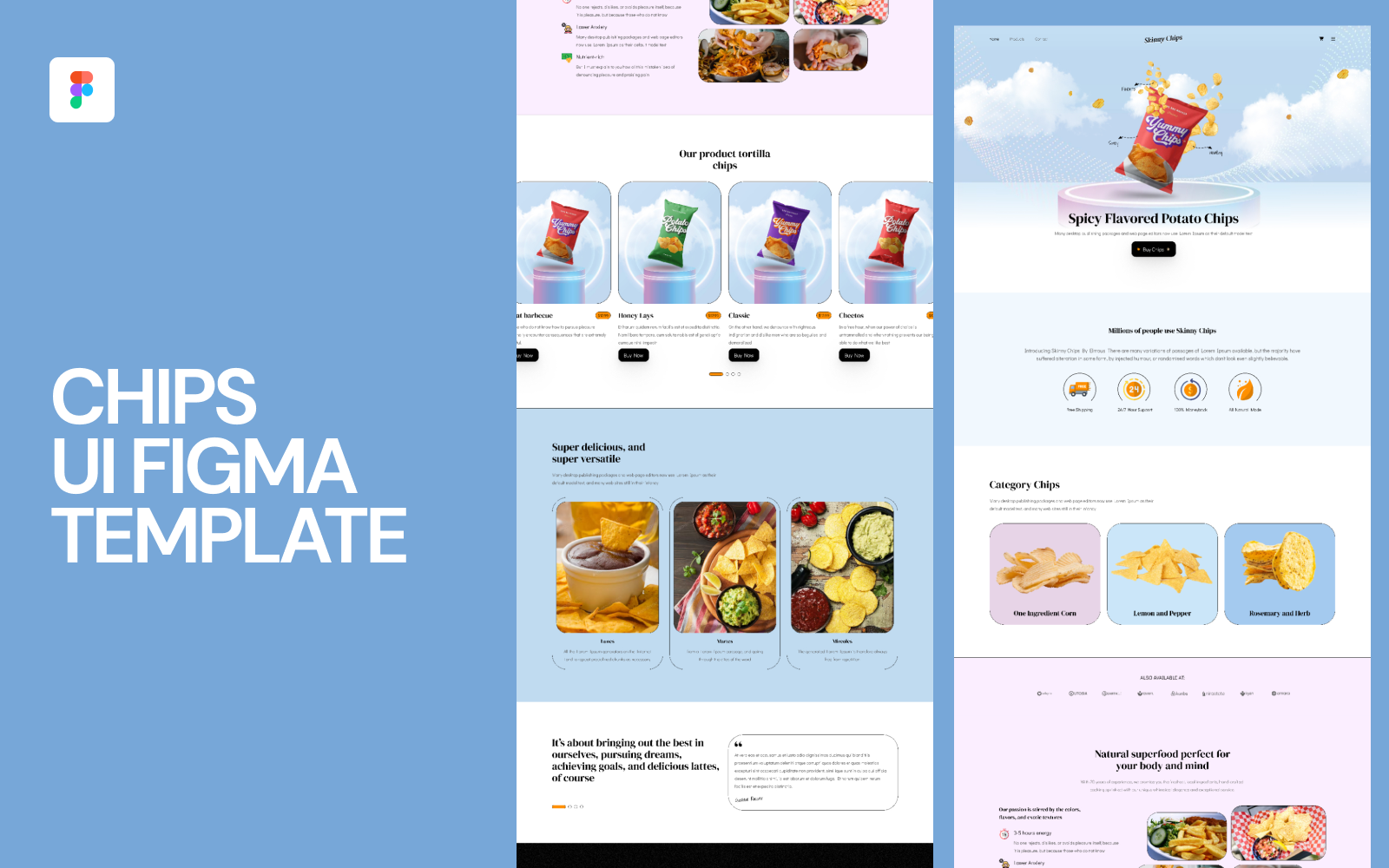 Chips UI Figma Template Website #294274 - TemplateMonster