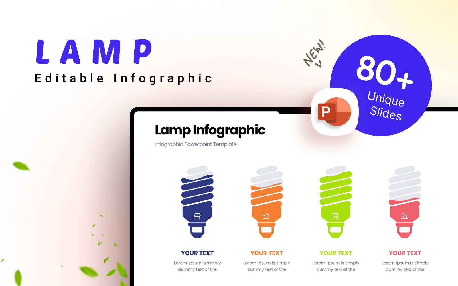 Lamp Business Infographic Template #294884 - TemplateMonster