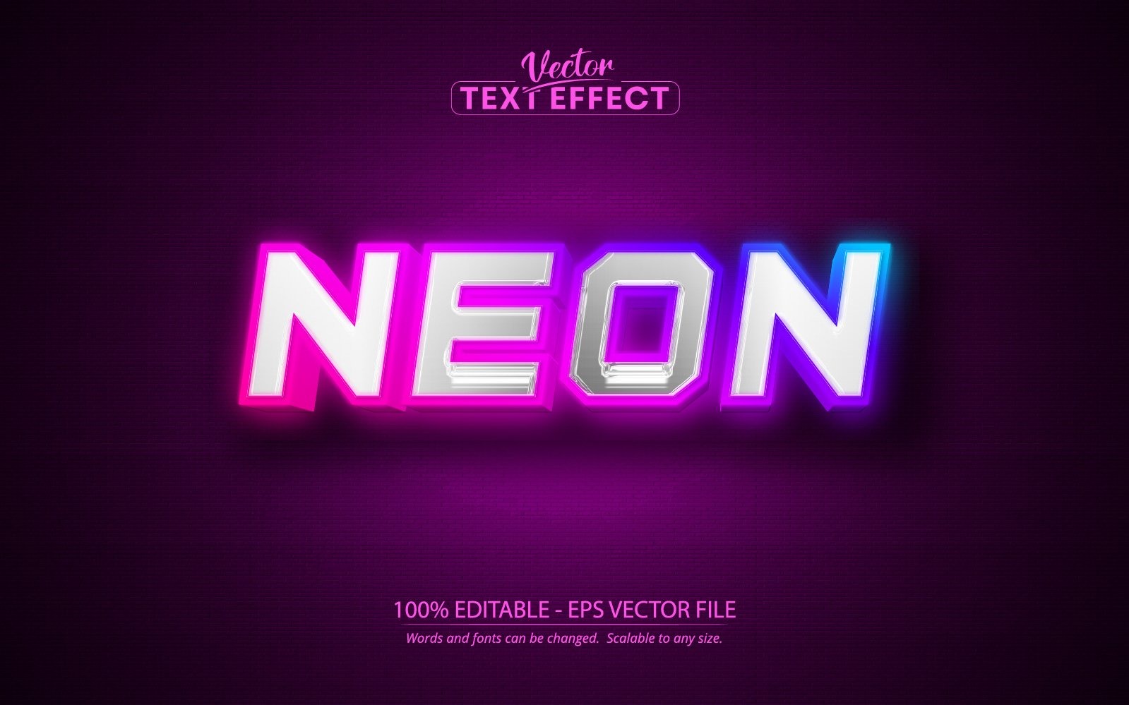 Neon - Editable Text Effect, Colorful Neon Lights Text Style, Graphics ...