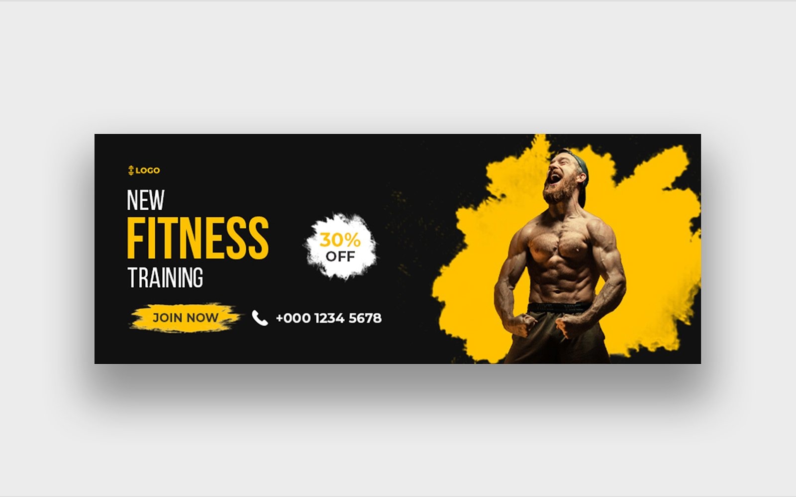 Gym Facebook Cover Photo Template #295105 - TemplateMonster
