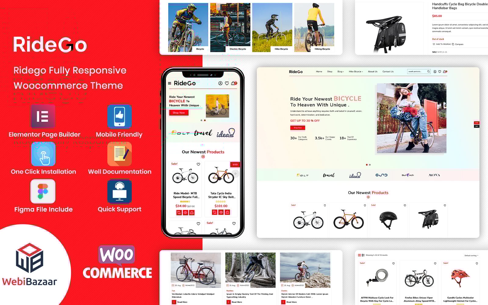 RideGo - Bicycle & Motorcycle Elementor WordPress Theme