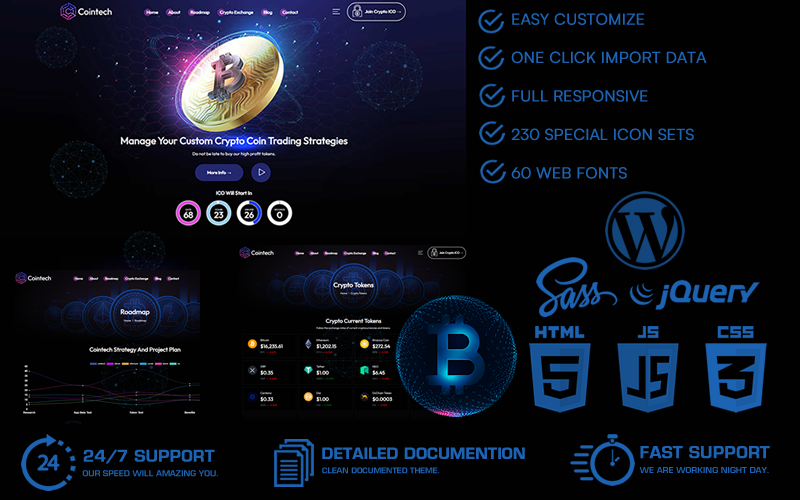 Cointech - ICO & Crypto WordPress Theme - TemplateMonster