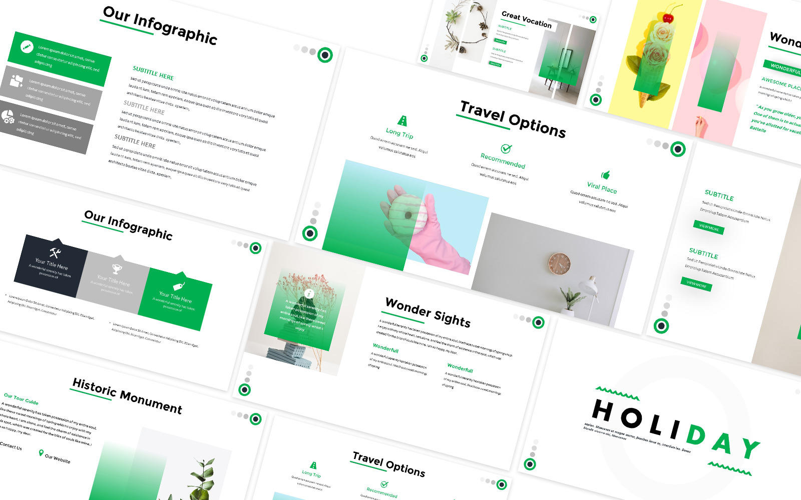 Modèle PowerPoint de vocation de vacances - TemplateMonster