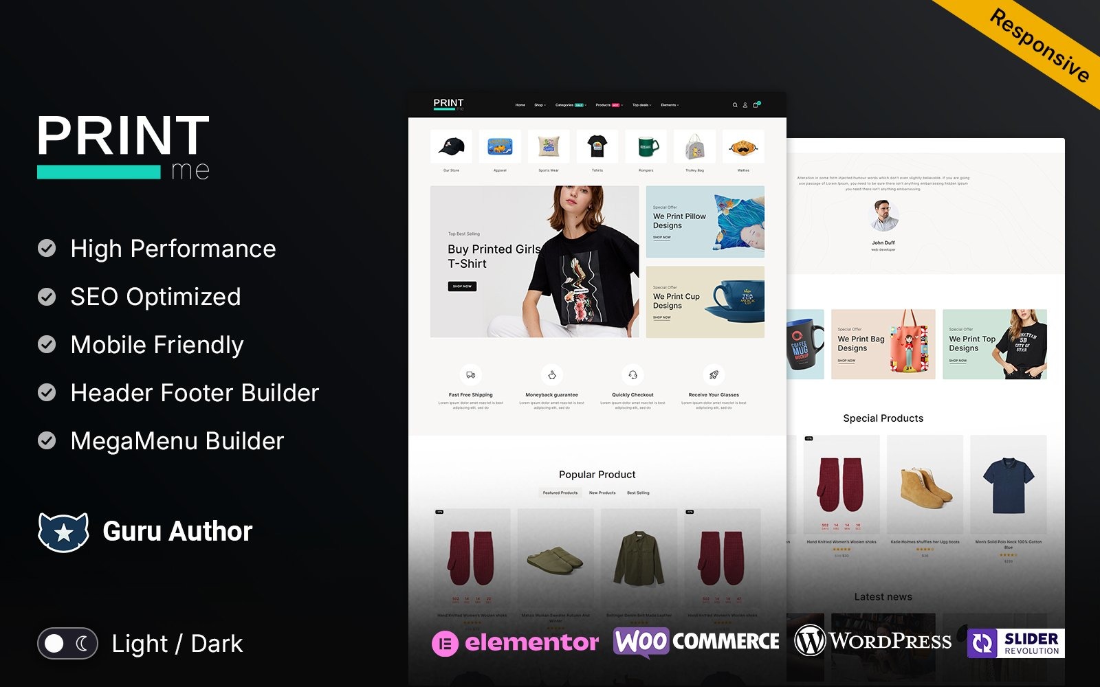 Printme - Printing Services Multipurpose Responsive WooCommerce Elementor Theme