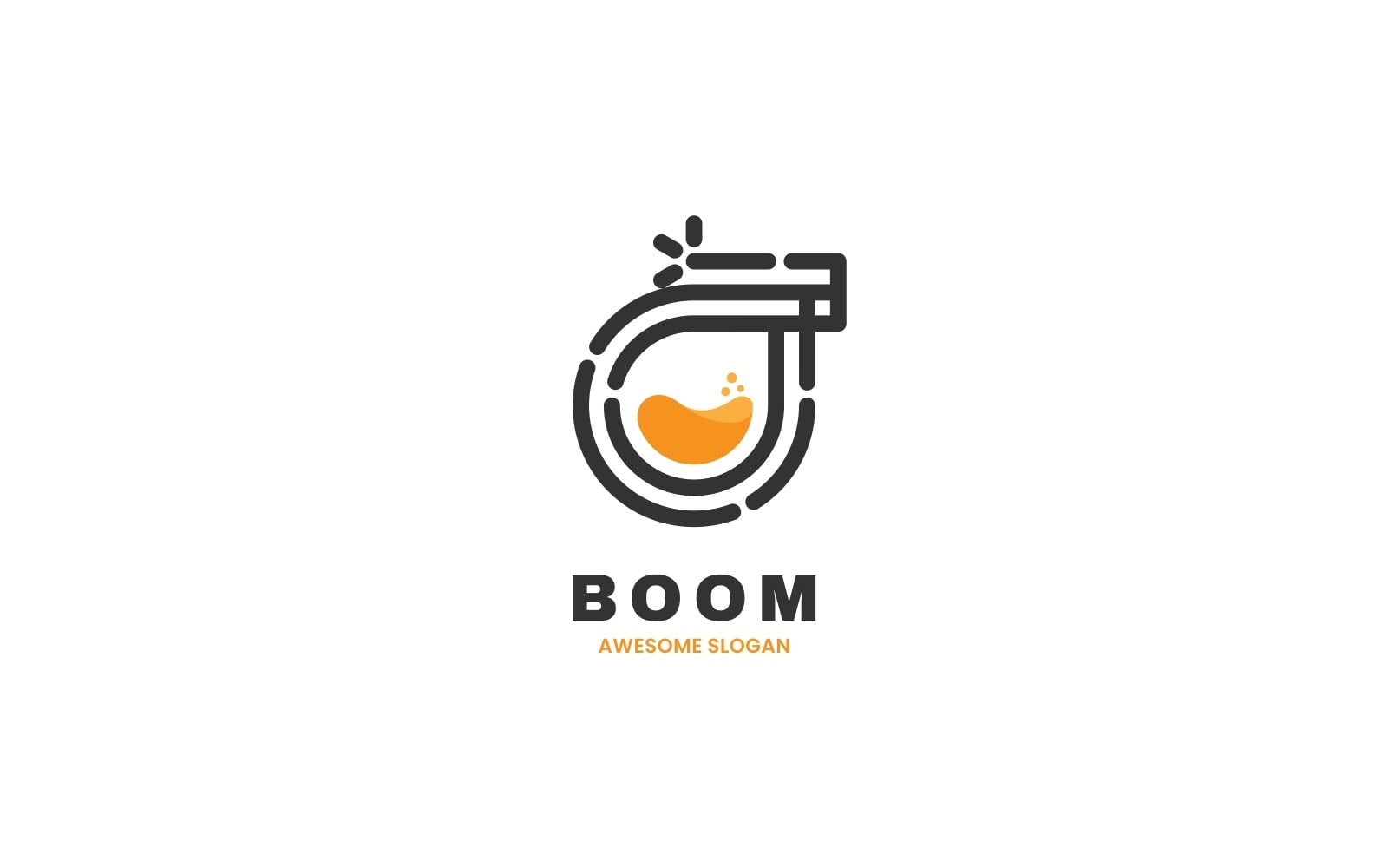 Bomb Line Art Logo Template #295452 - TemplateMonster