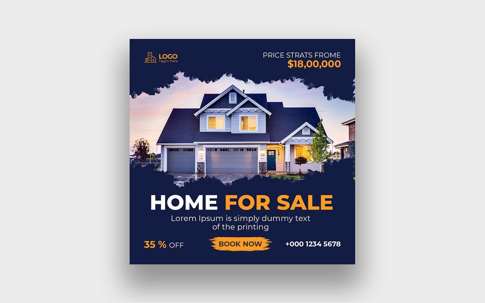 Real Estate House Social Media Post #295861 - TemplateMonster