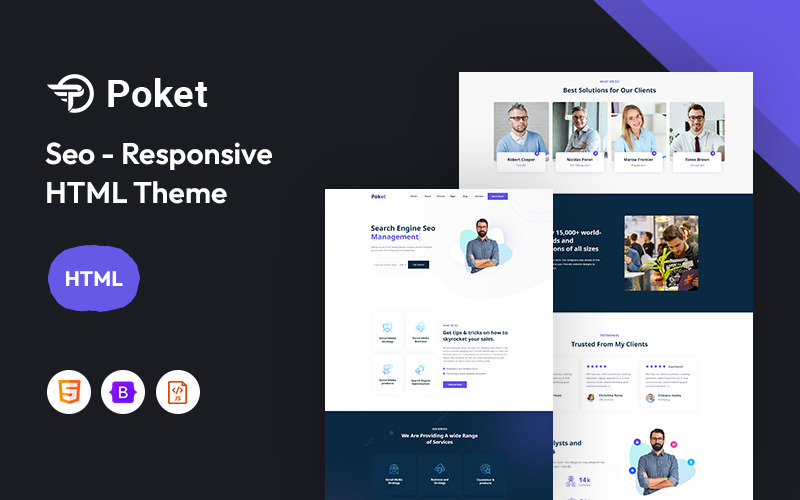 Poket – SEO Responsive Website Template - TemplateMonster