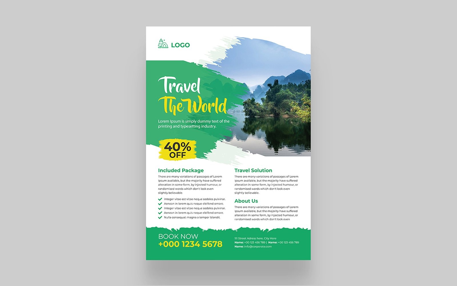 Modern Travel Poster Design #296223 - TemplateMonster