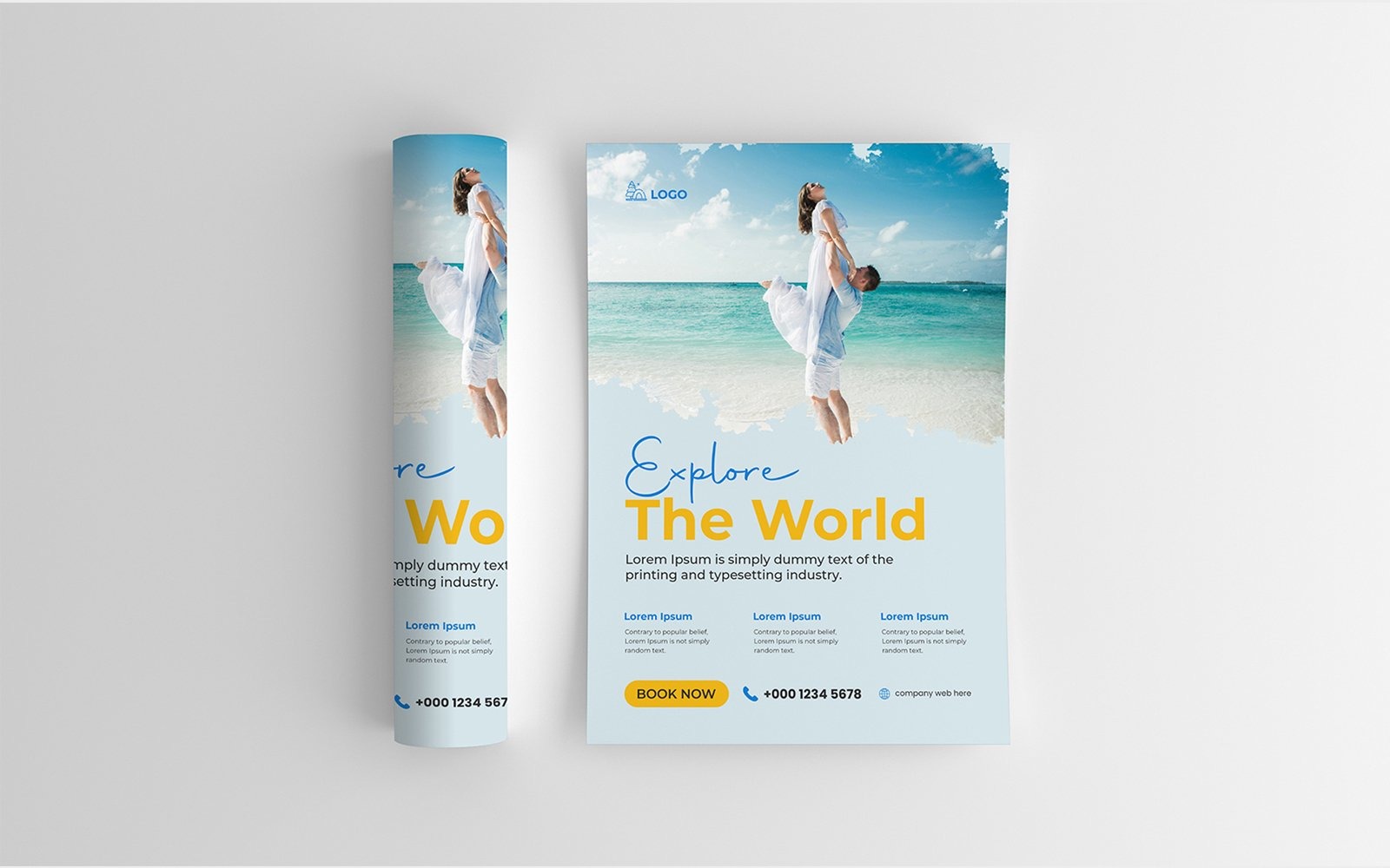 Travel agency poster design template - TemplateMonster