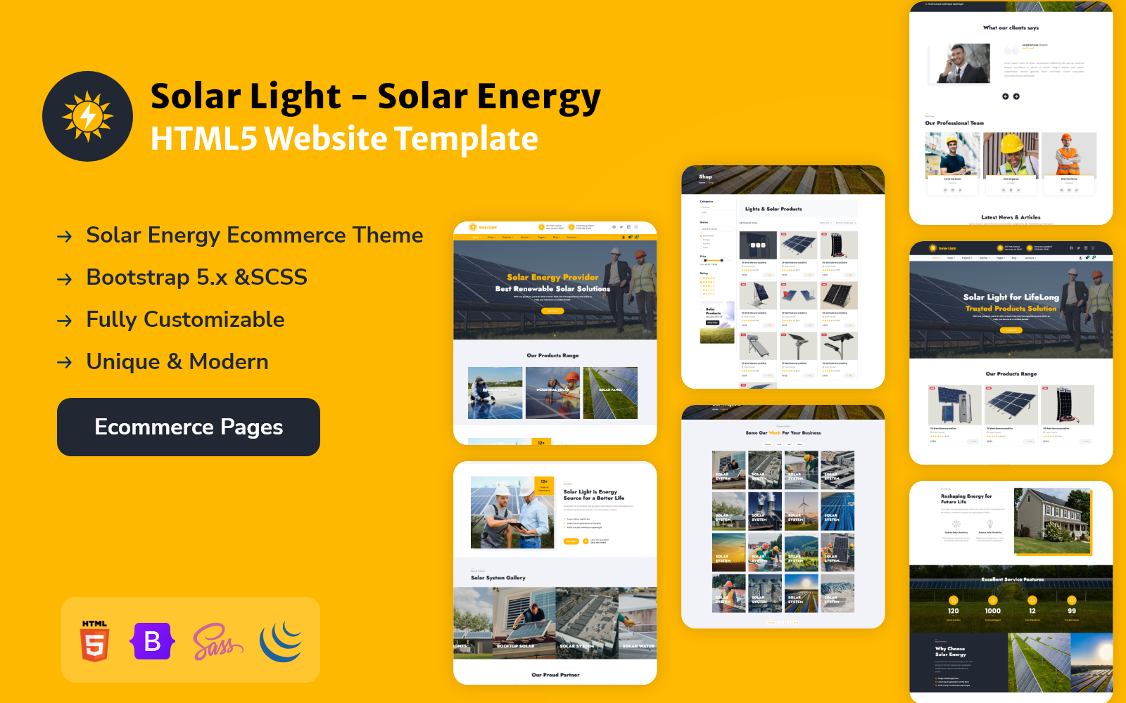 Solar Light - Solar Energy HTML5 Website Template