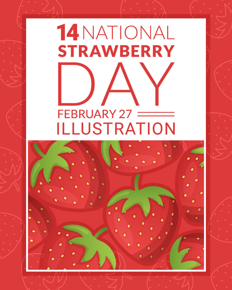 14 National Strawberry Day Illustration - TemplateMonster