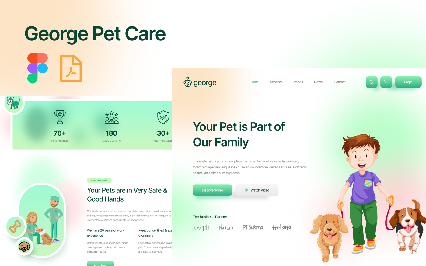 Pet Care, Figma Landing Page Web UI #297784 - TemplateMonster