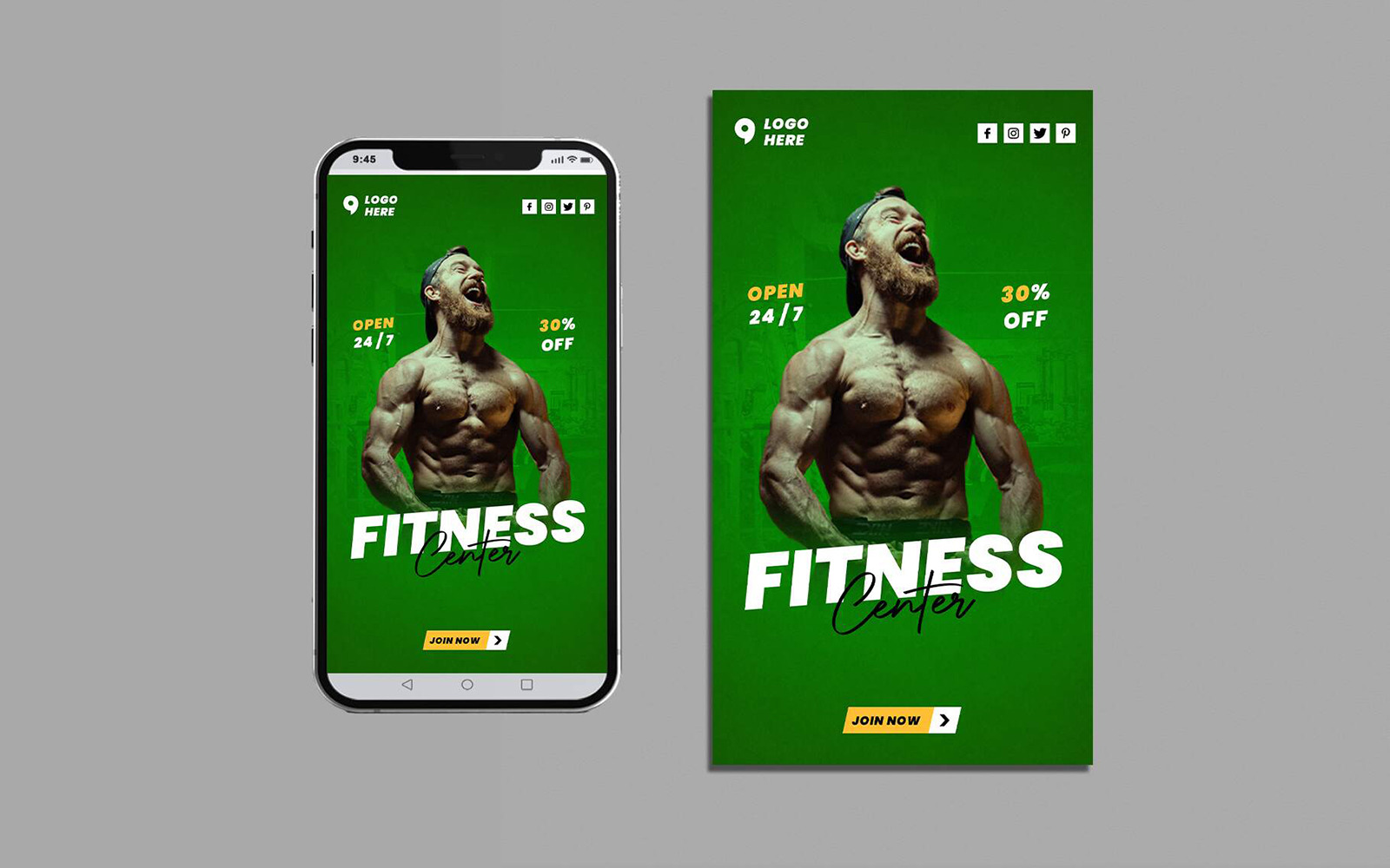 Fitness Gym Social Media Story Template - TemplateMonster