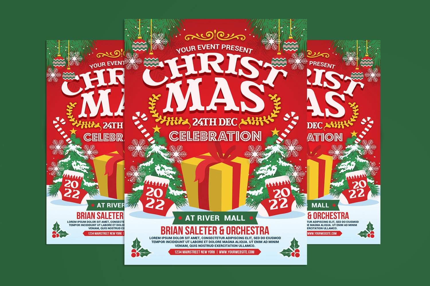 Christmas Celebration Flyer Templates 2022 - TemplateMonster