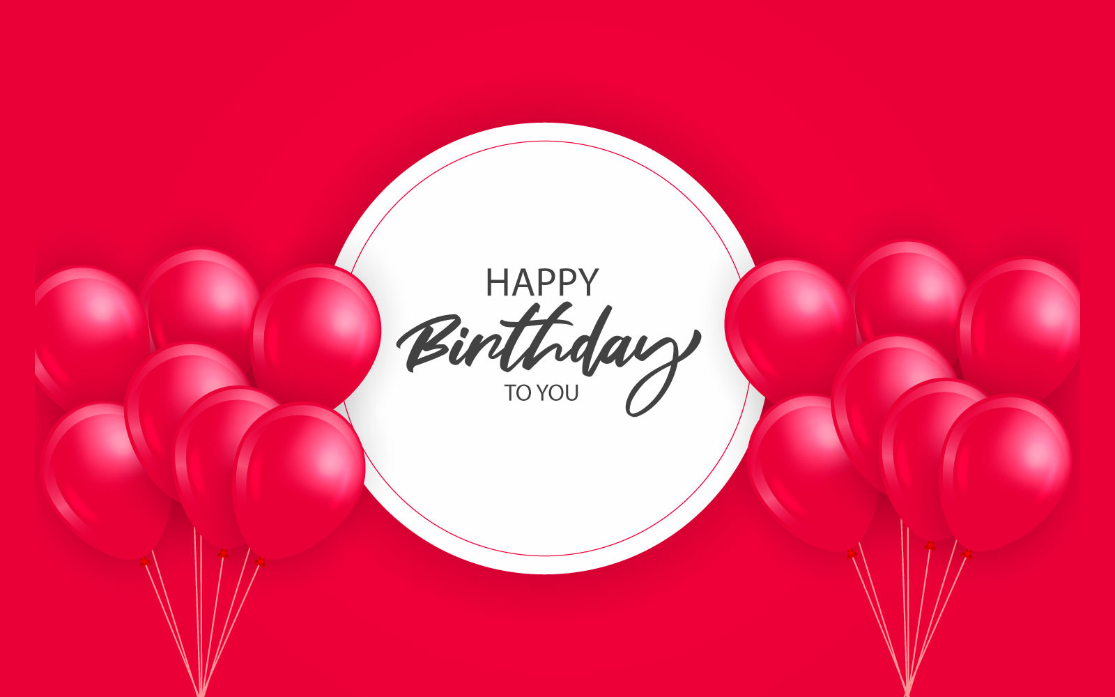 Birthday congratulations template design with Colorful balloon background