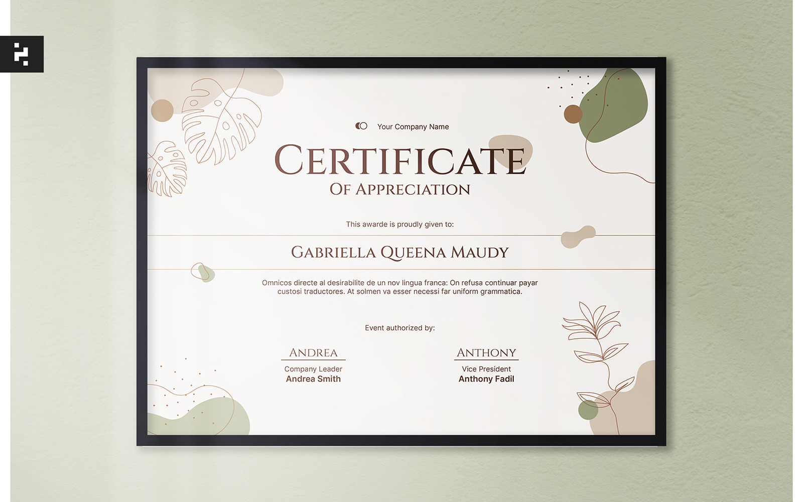 Boho Aesthetic Certificate #298695 - TemplateMonster