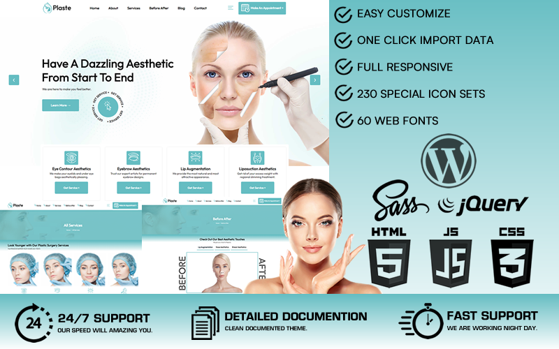 Plaste - Plastic Surgery WordPress Theme - TemplateMonster