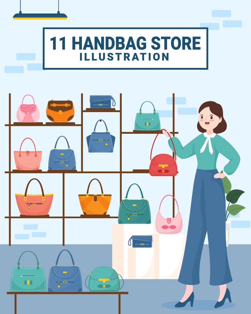 11 Handbag Store Design Illustration - TemplateMonster