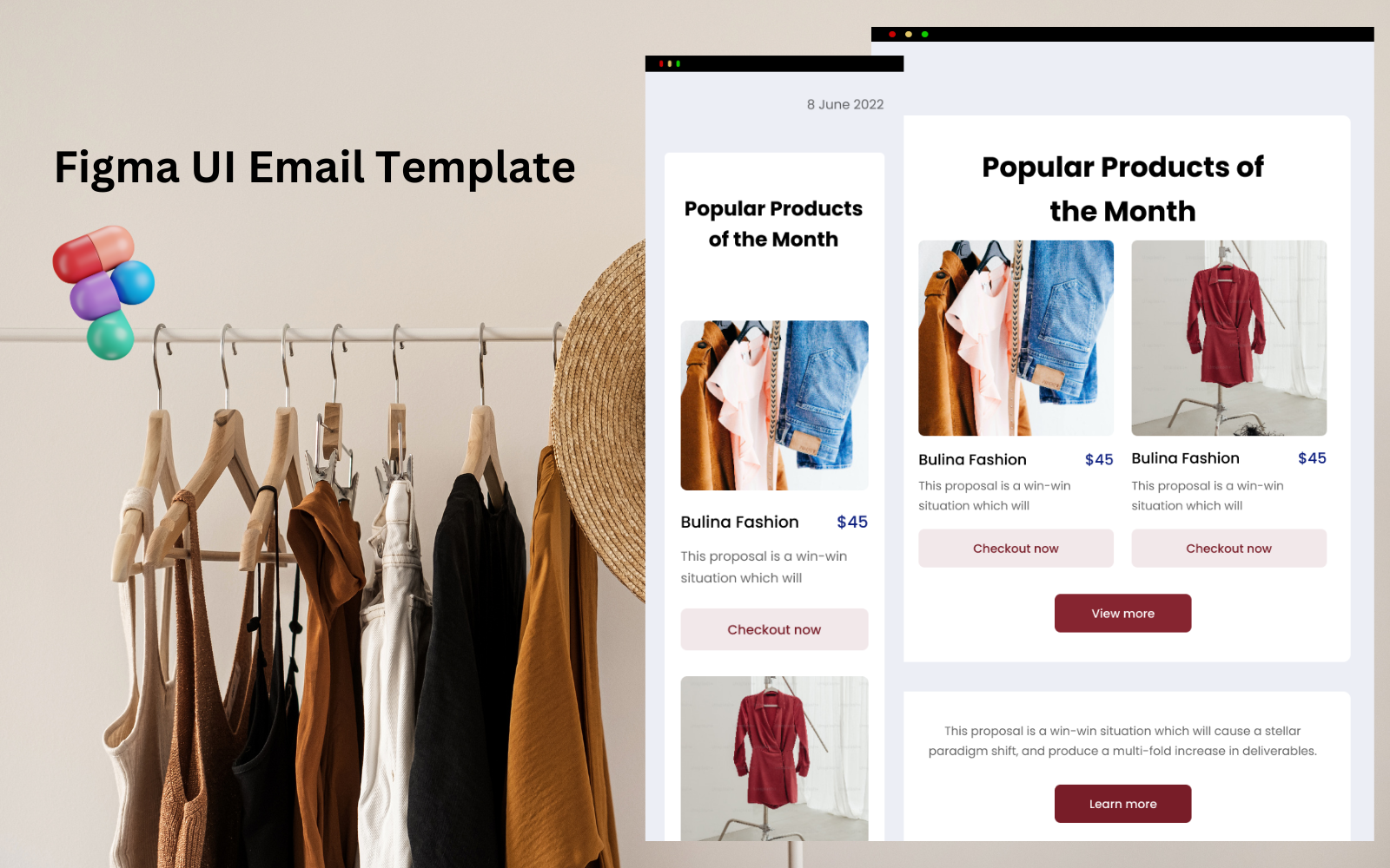 Free Email Newsletter Figma UI Design - TemplateMonster