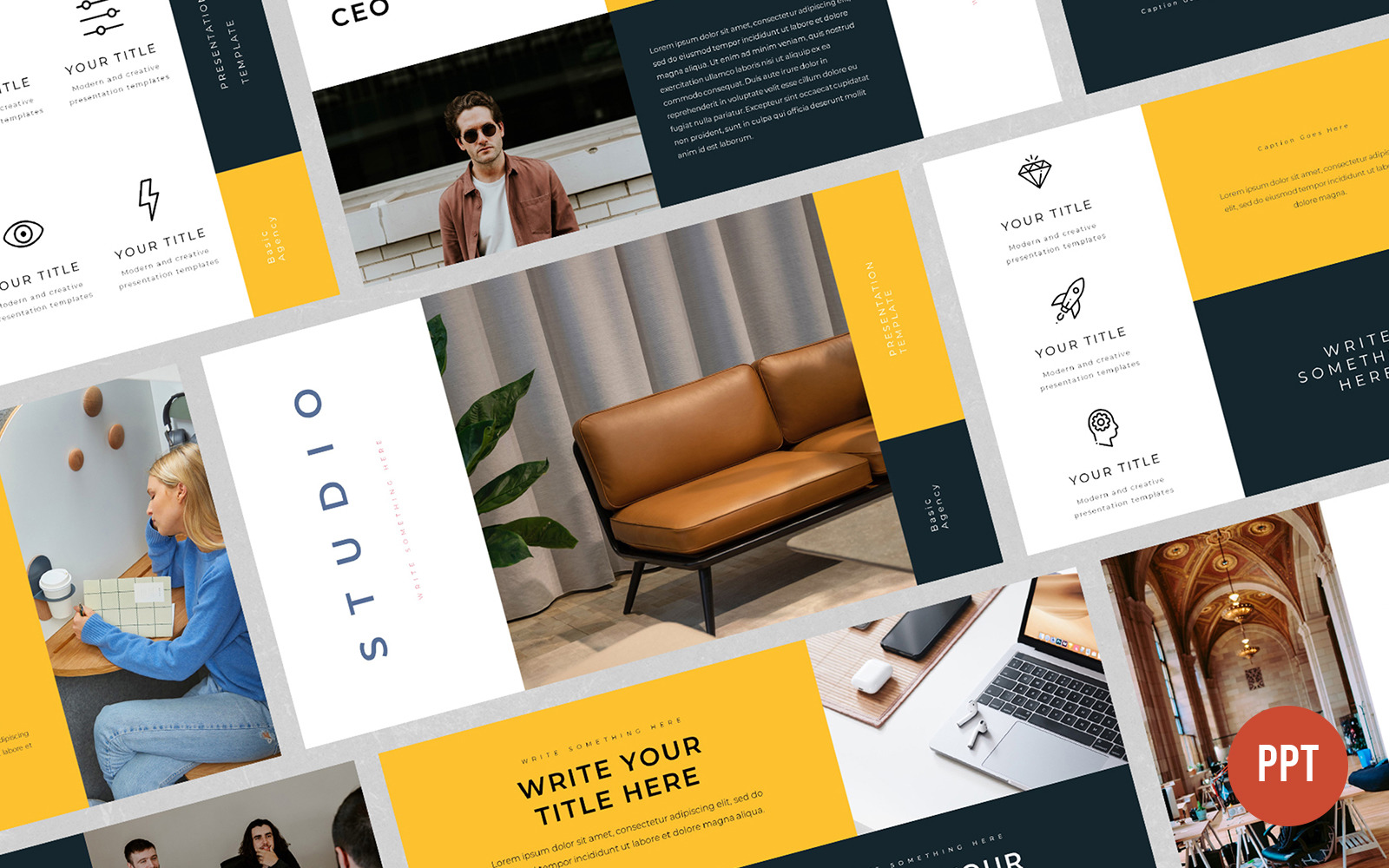 Plantilla de PowerPoint de estudio #299519 - TemplateMonster