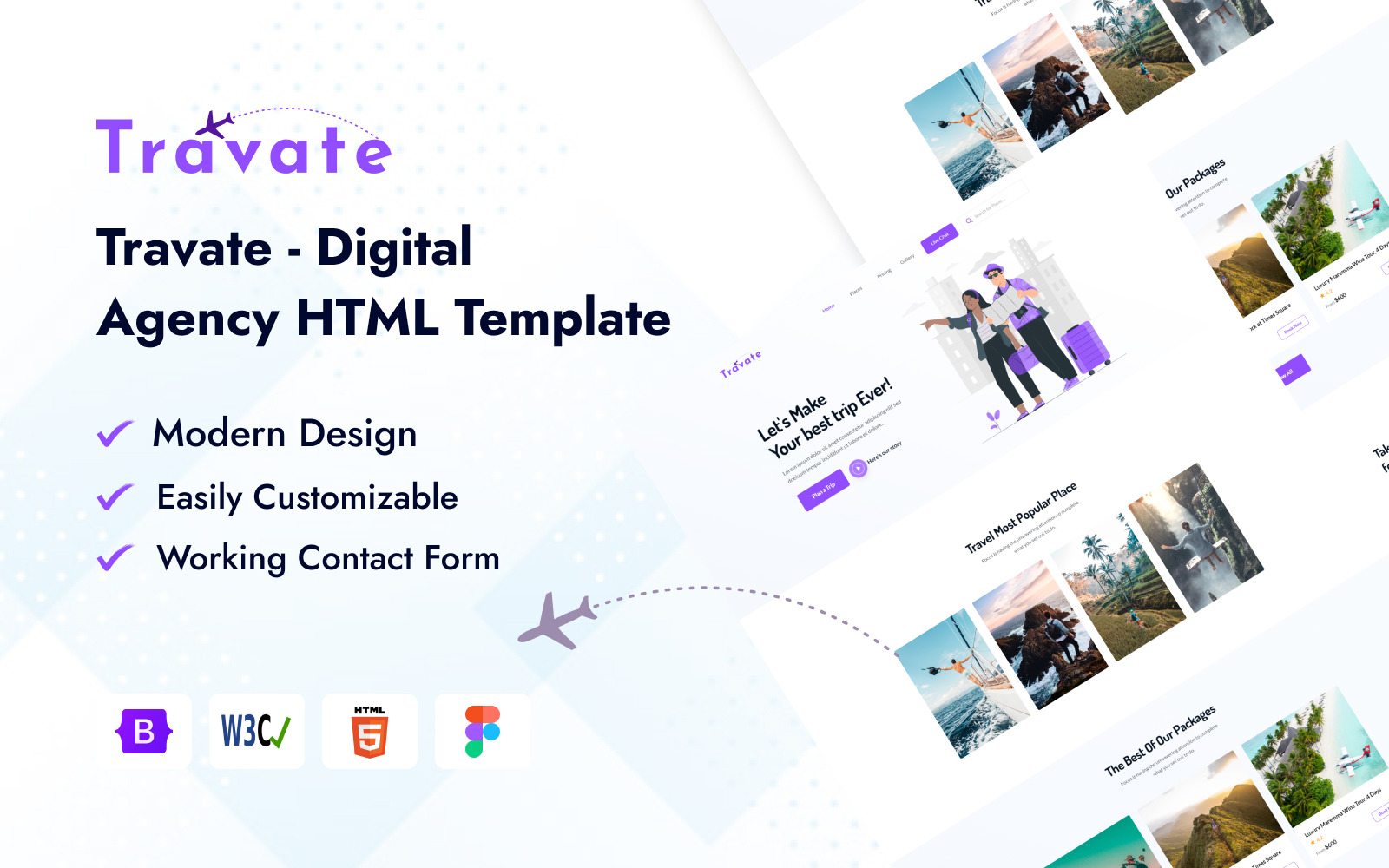 Travate - Digital Agency HTML Template - TemplateMonster