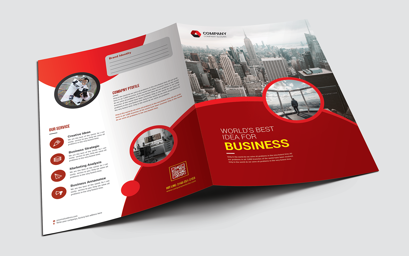 Presentation Folder template V_005 #300009 - TemplateMonster