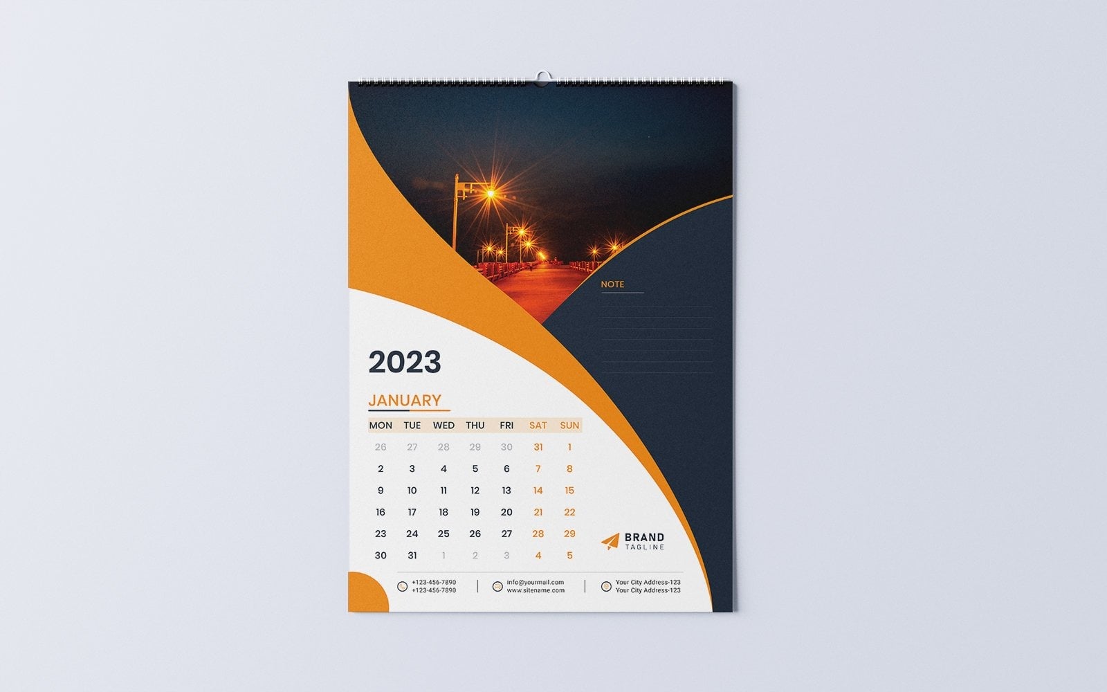 Wall Calendar 2023 Design Templates Planner - TemplateMonster