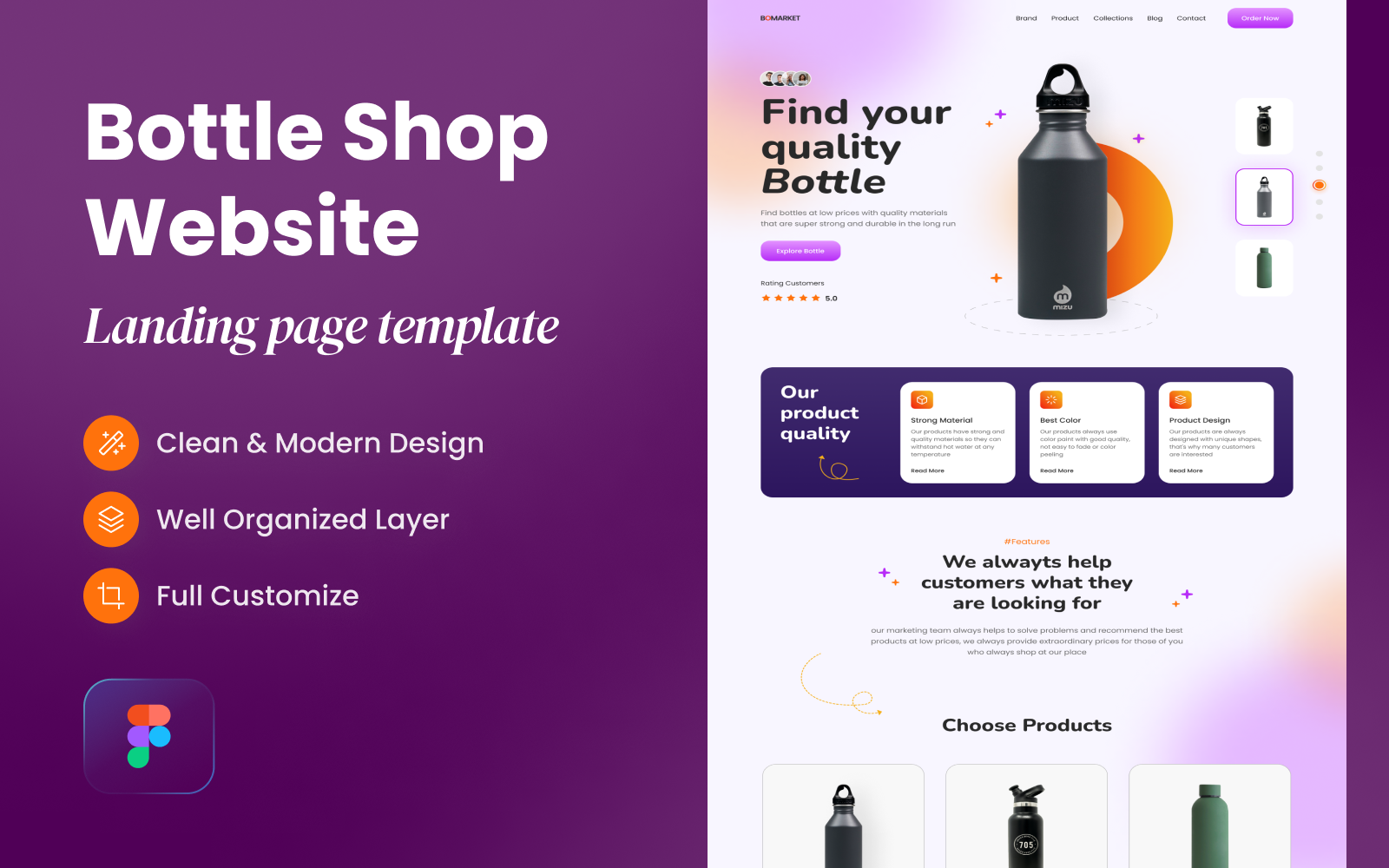 Bottle Shop Figma UI landing page #300276 - TemplateMonster