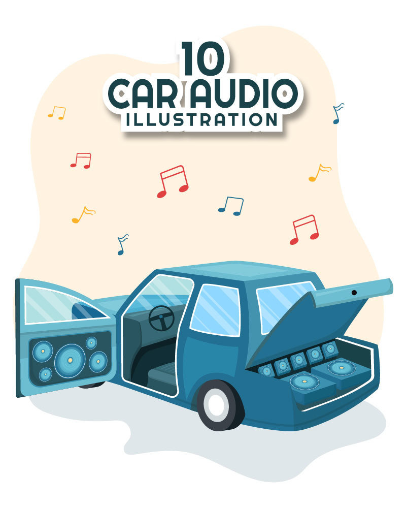 10 Car Audio Illustration #300369 - TemplateMonster