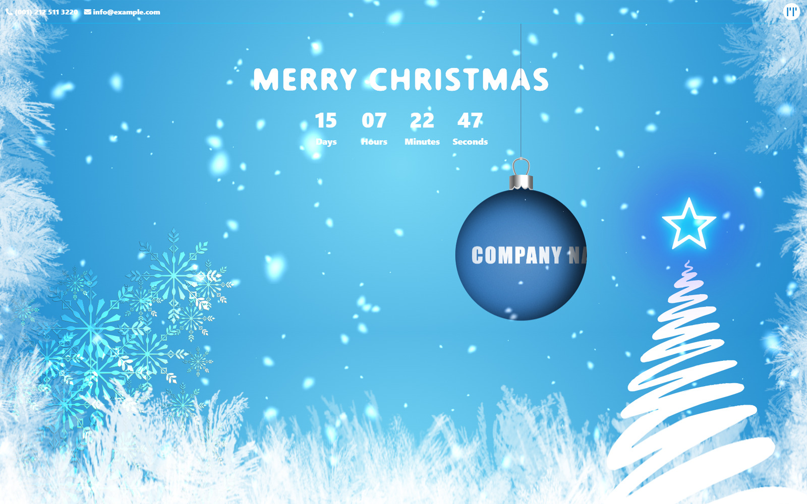 Christmas Page intro / Coming Soon / Under Construction HTML Template