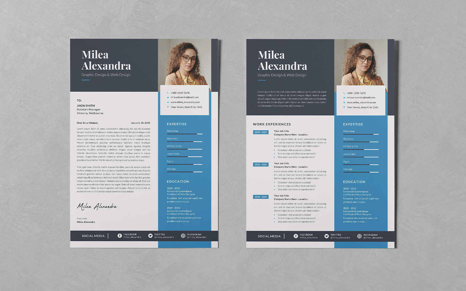 Resume/CV PSD Design Templates Vol 130 - TemplateMonster