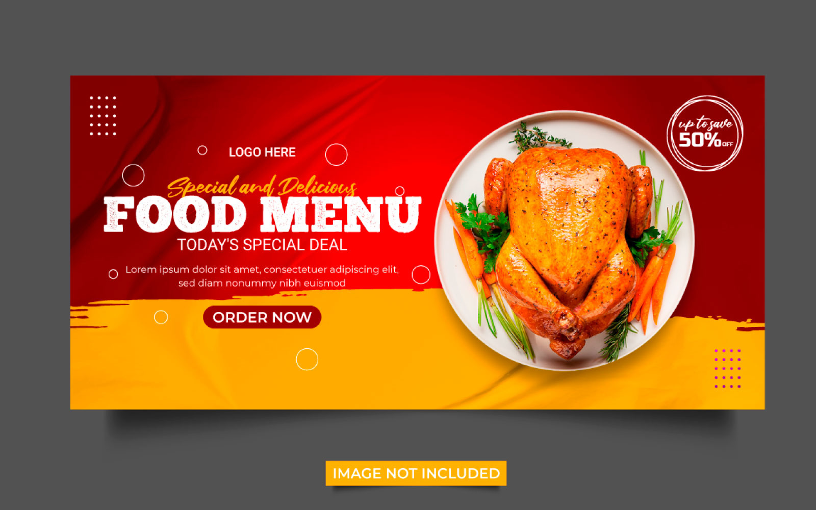Food web banner Social media cover banner food advertising discount ...