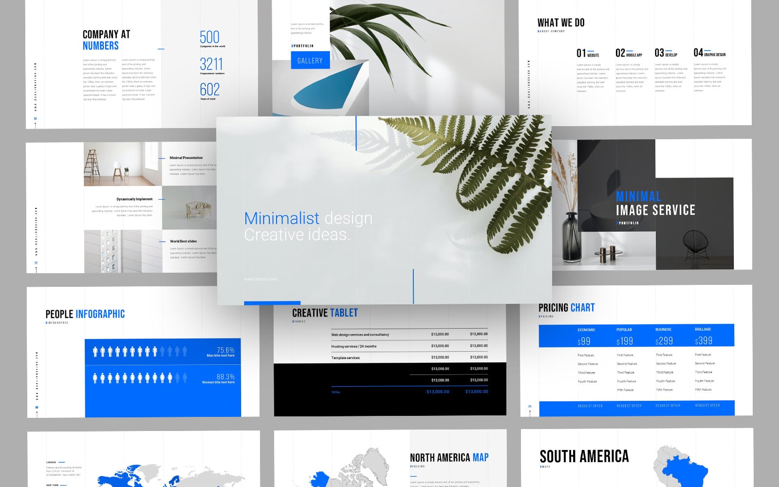 Grids Modern Business PowerPoint Template - TemplateMonster