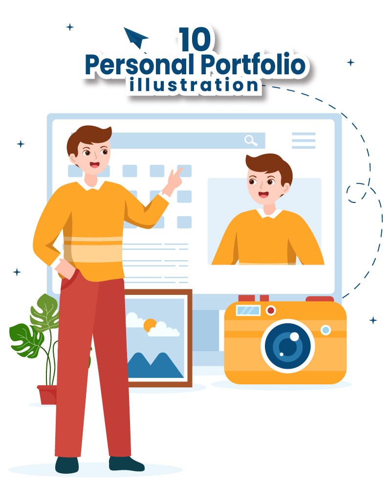 10 Personal Portfolio Illustration #302160 - TemplateMonster