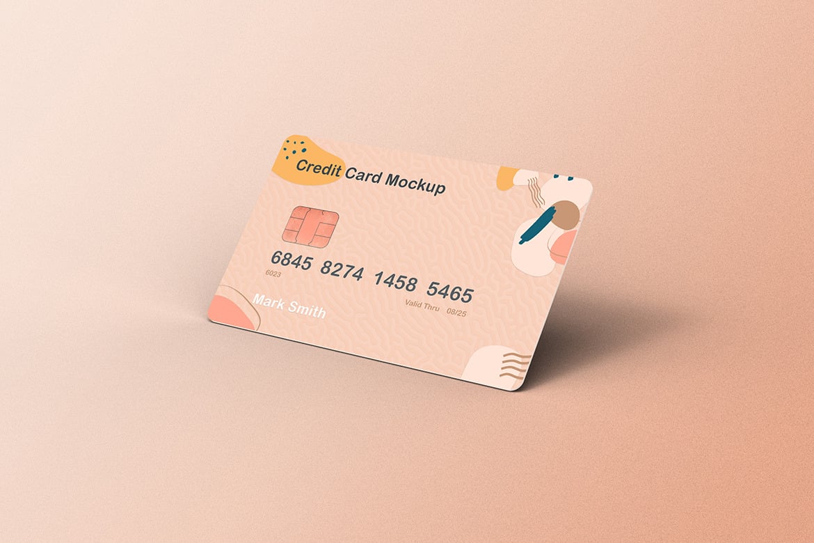 Modello PSD mockup carta di credito Vol 05 - TemplateMonster