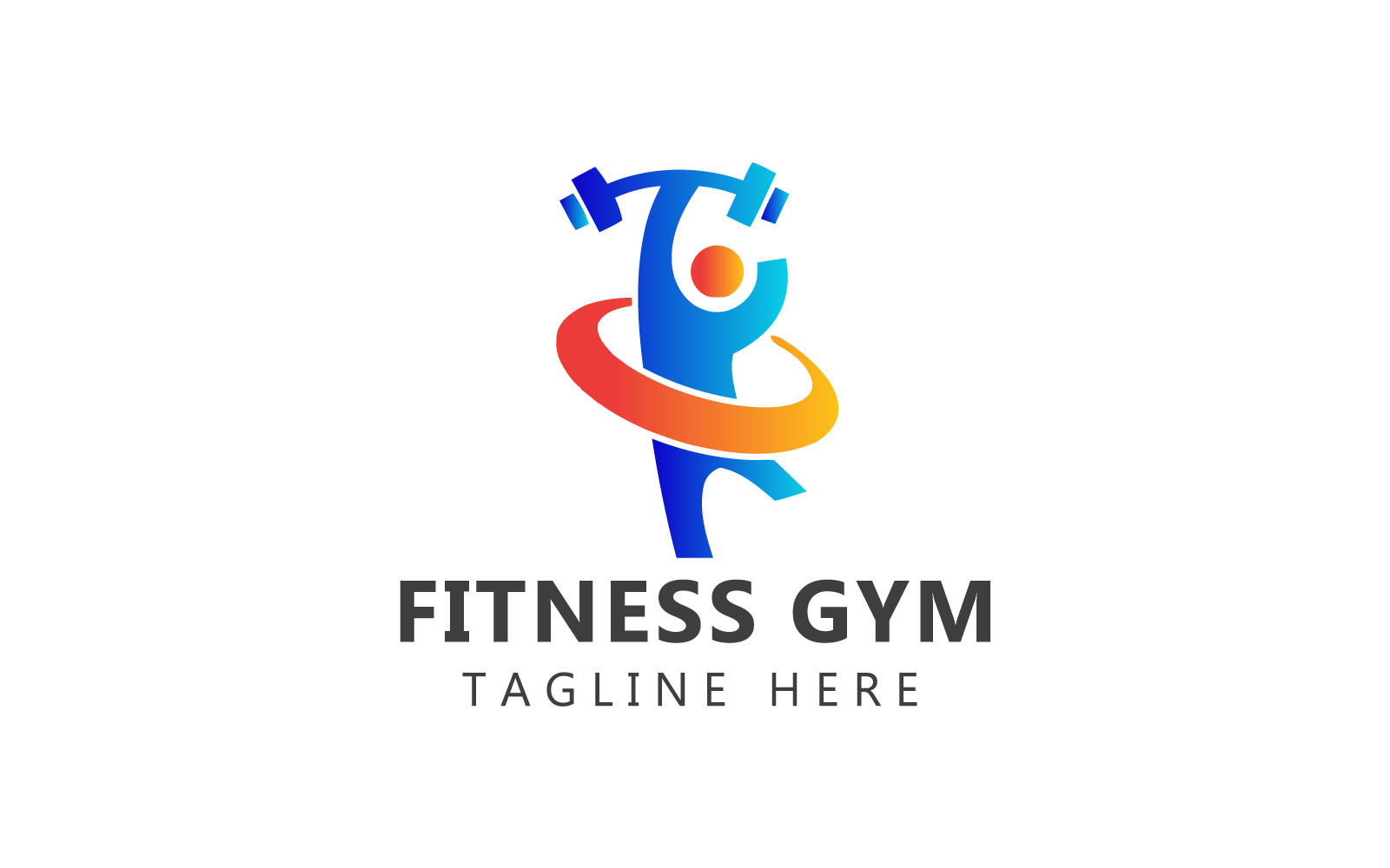 Fitness Gym Logo And Athletic Man Logo Template