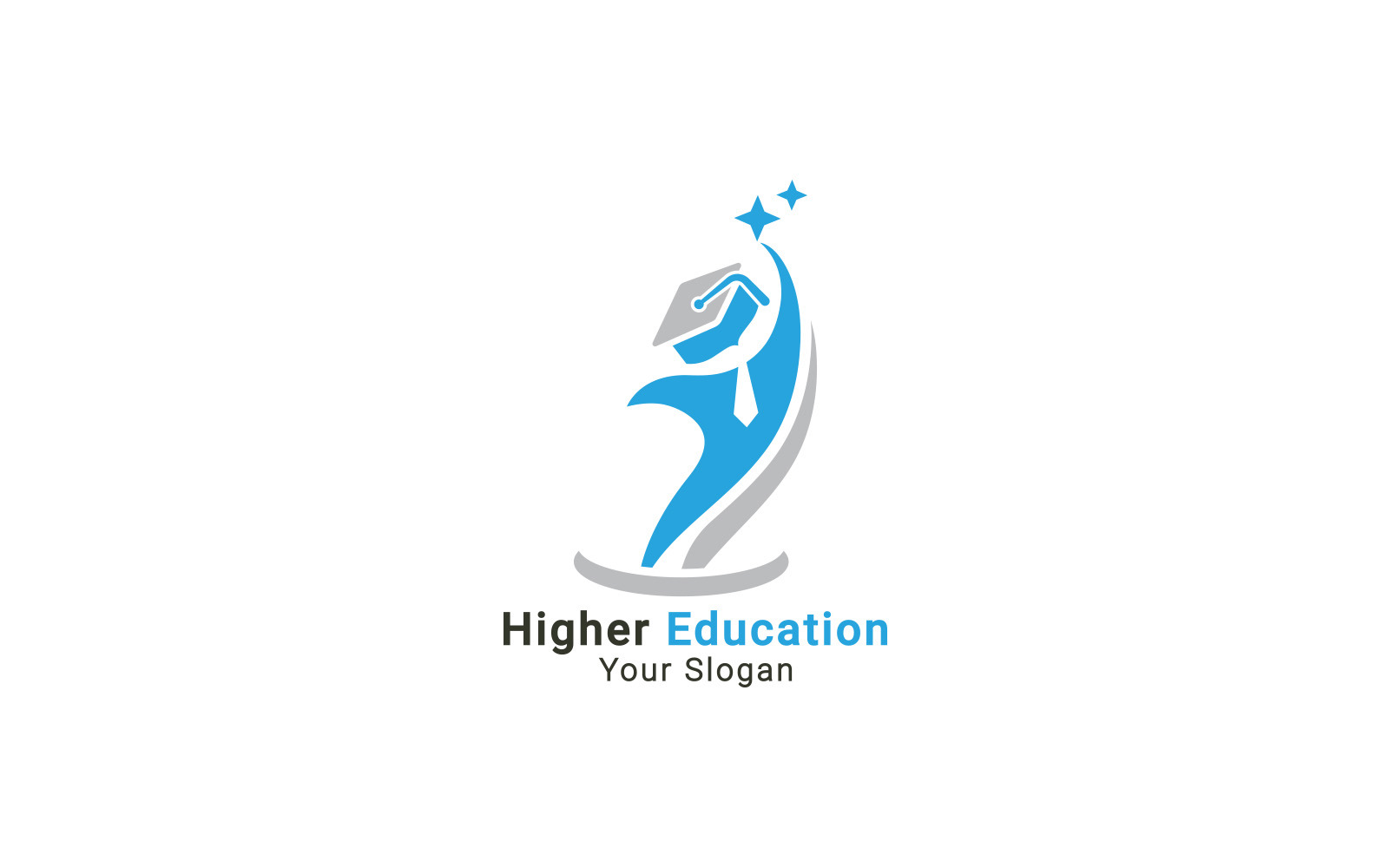 Free Higher Education Logo, Free Higher Learning Logo, Reaching Star ...
