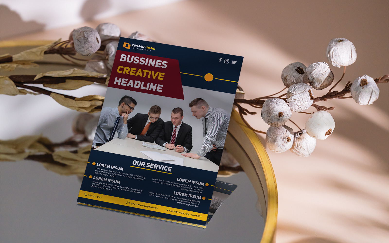 Modern Business Flayer Template #303643 - TemplateMonster