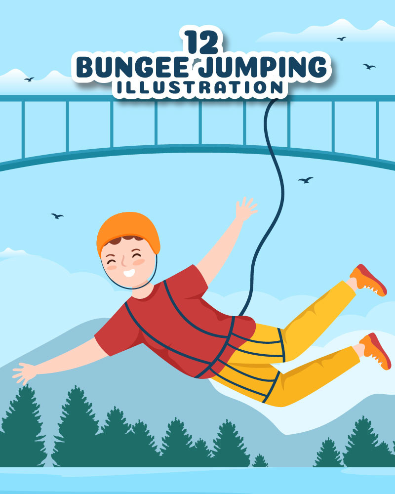 12 Bungee Jumping Illustration #304400 - TemplateMonster