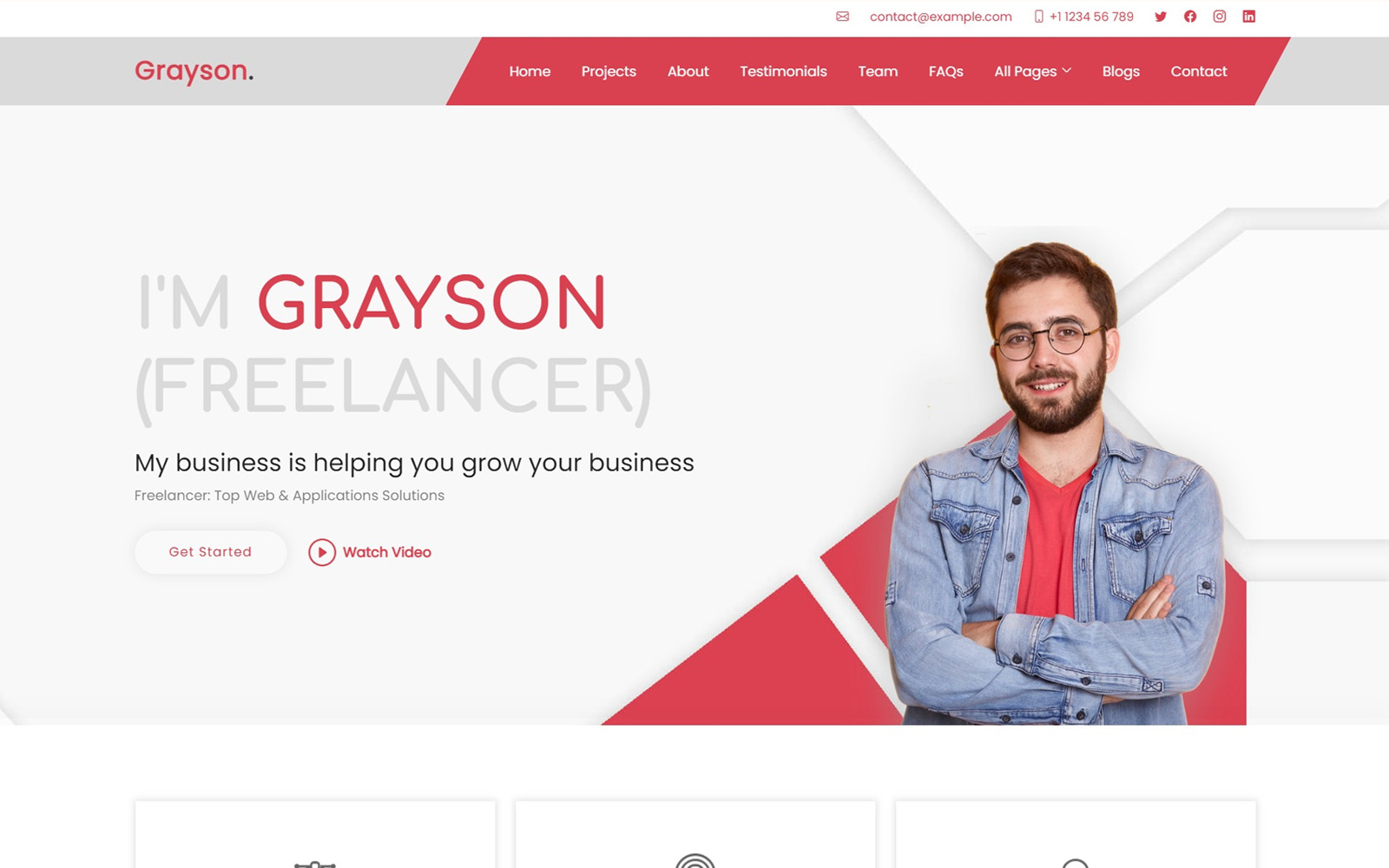 Freelancer - Best Personal Portfolio Website Template