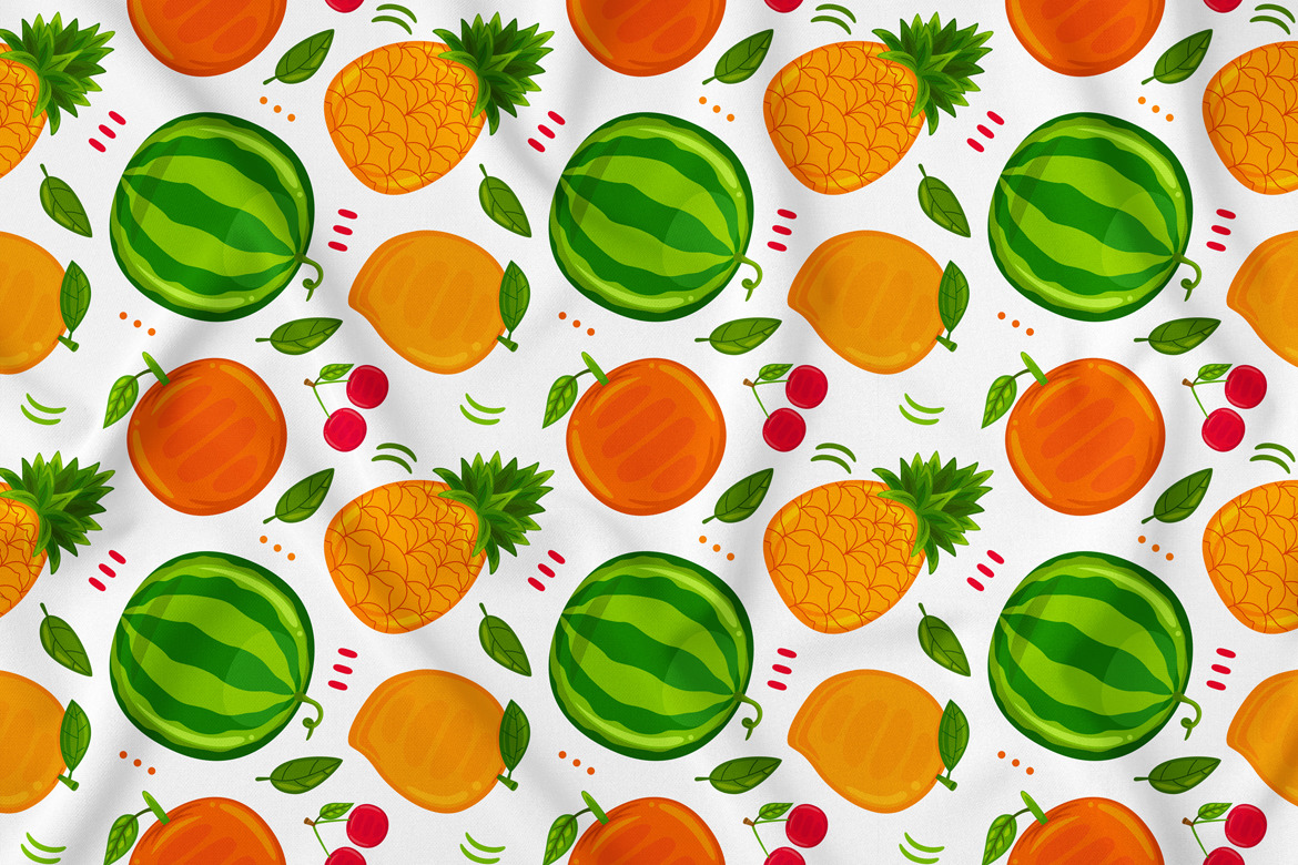Fruits Seamless Pattern Vector #04 #304649 - TemplateMonster
