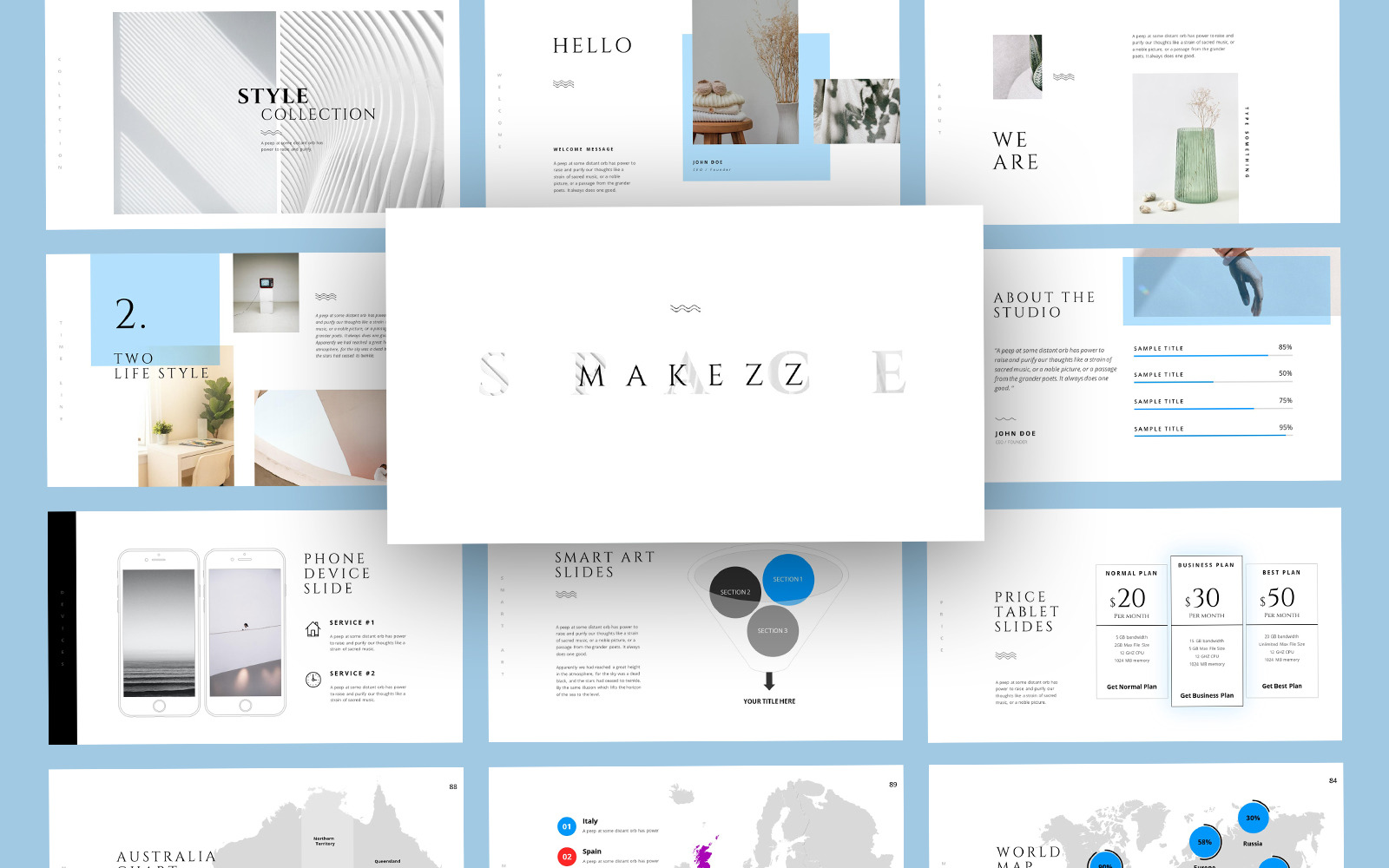 Makezz Modern Business PowerPoint Template - TemplateMonster