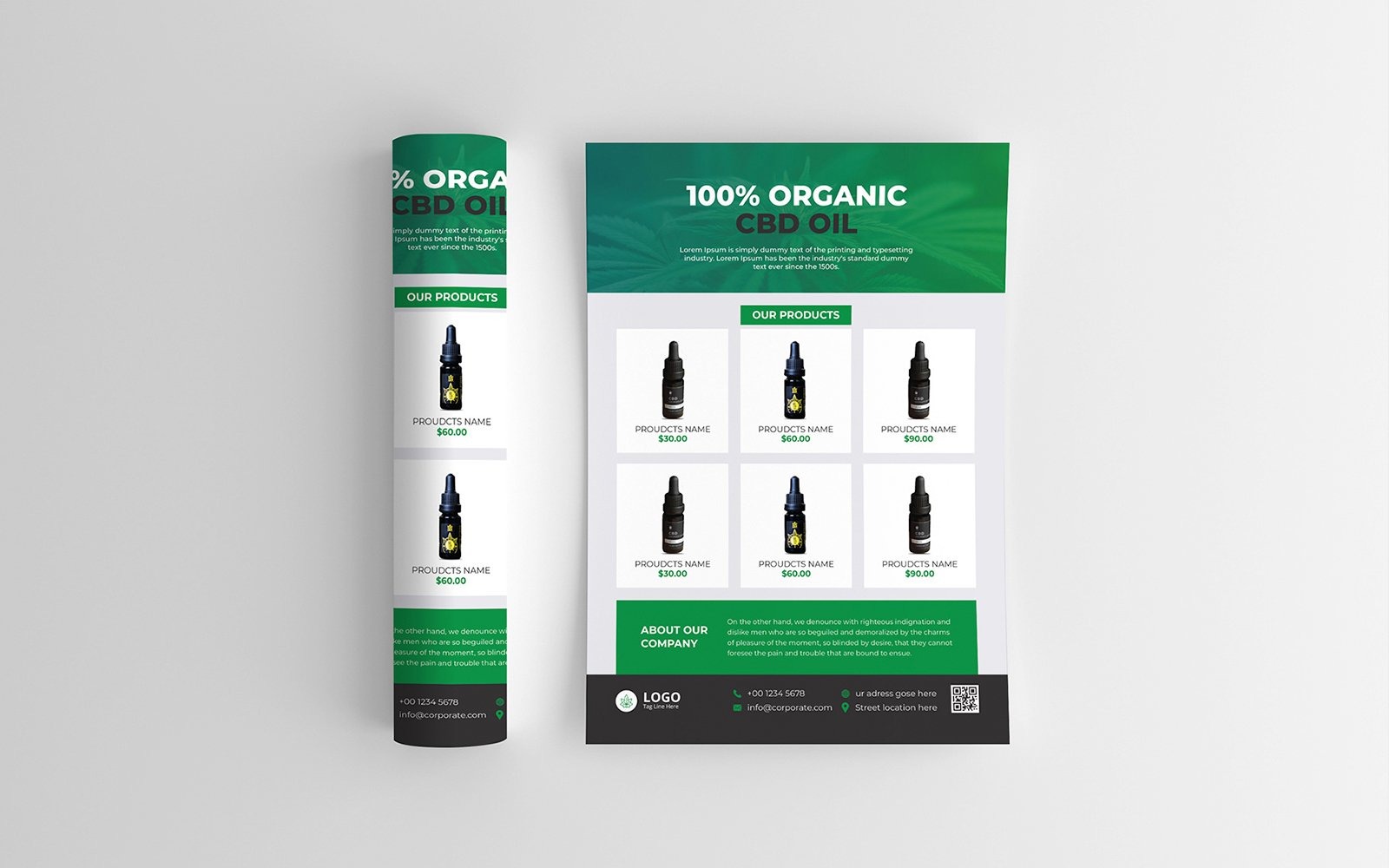 Hemp or Cbd Product Sale Flyer #305313 - TemplateMonster