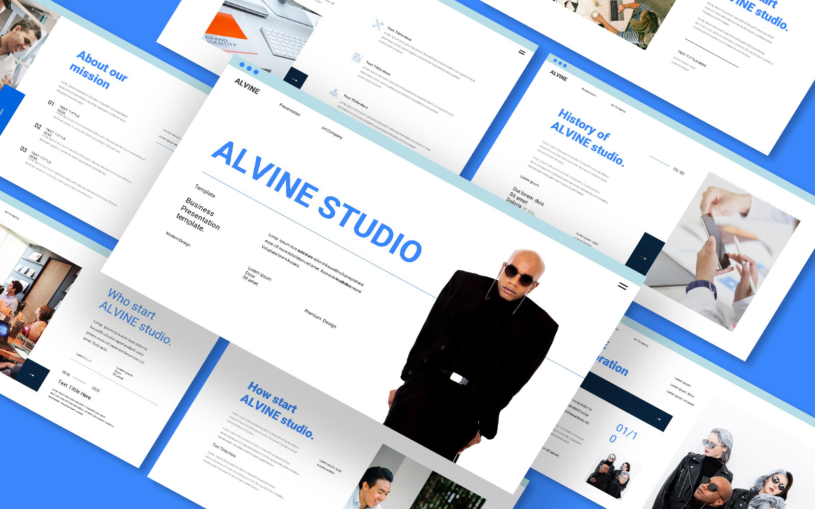 Alvine Studio Powerpoint Template #305605 - TemplateMonster