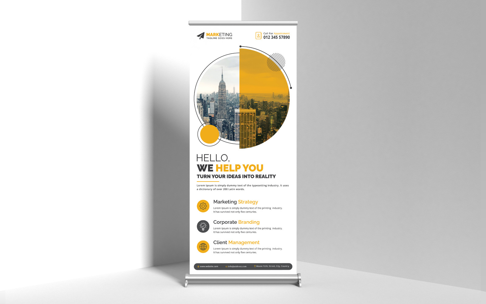 Creative Colorful Corporate Roll Up Banner, X Banner, Standee Sample ...