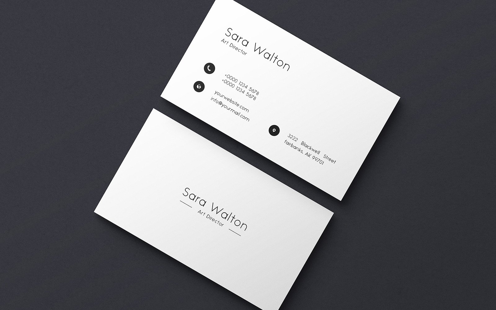 Free Clean Simple Business Card Template - TemplateMonster Free Clean Simple Business Card Template - TemplateMonster