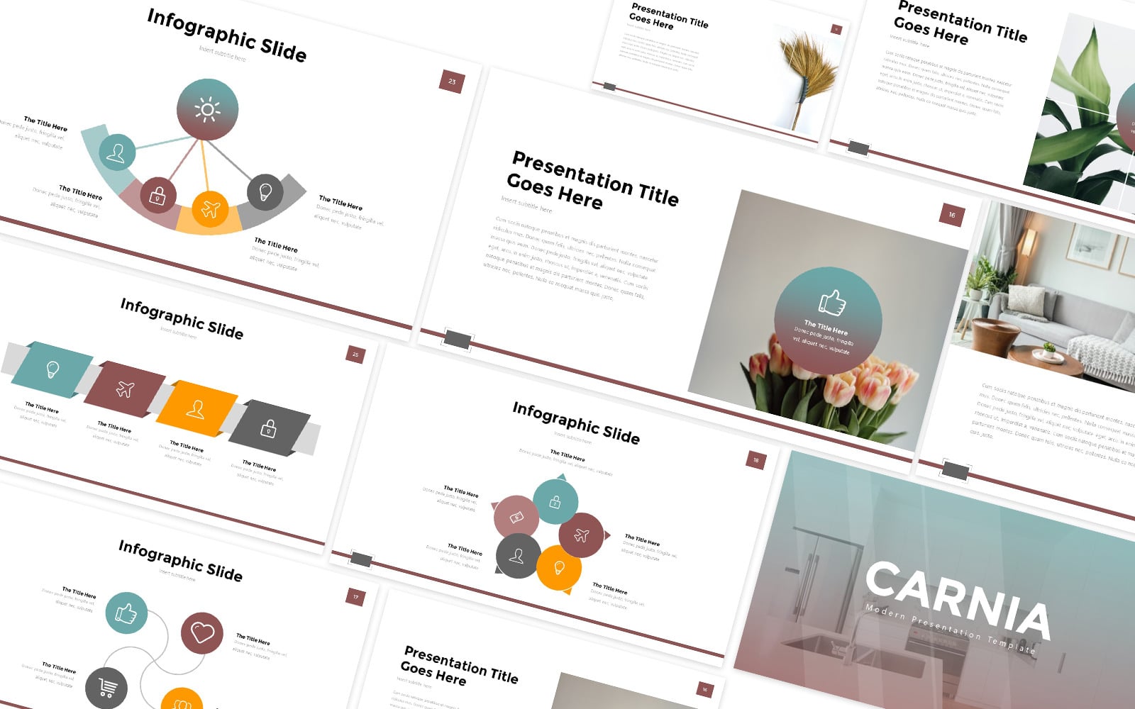 Plantilla de PowerPoint moderna de Carnia - TemplateMonster