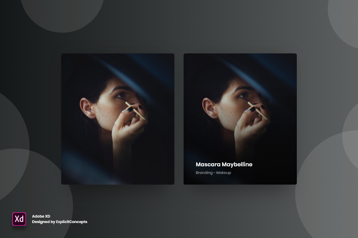 Portfolio Hover State Hero Header Landing Page Adobe XD Template Vol 053