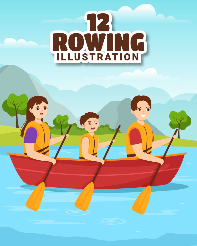 12 Rowing Sport Illustration #306208 - TemplateMonster